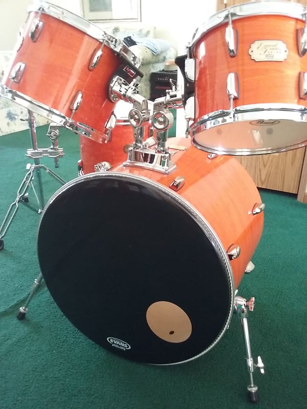 Pearl Export Series Drum Set Orange Finish | Reverb