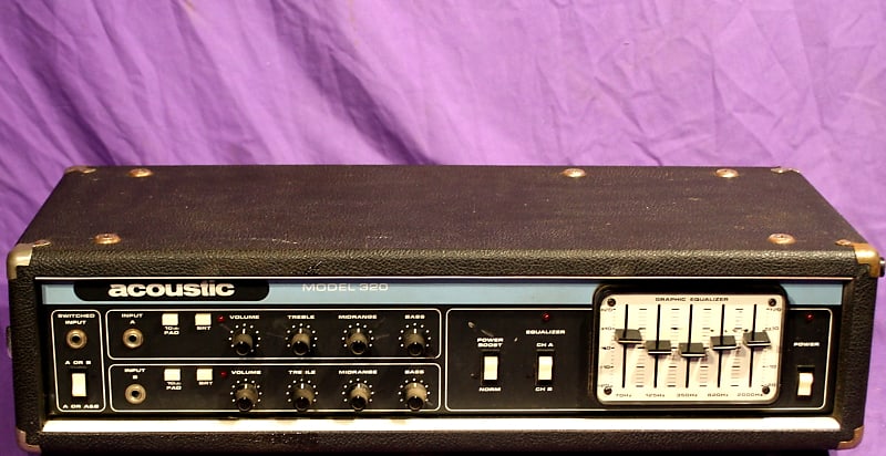 1970s Vintage Acoustic model 320 bass amp head | Reverb