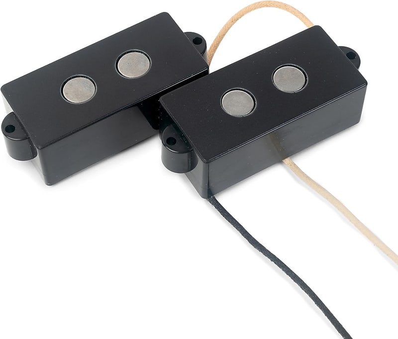 StewMac Fat Pole Pickups for P-Bass, Black Cover | Reverb