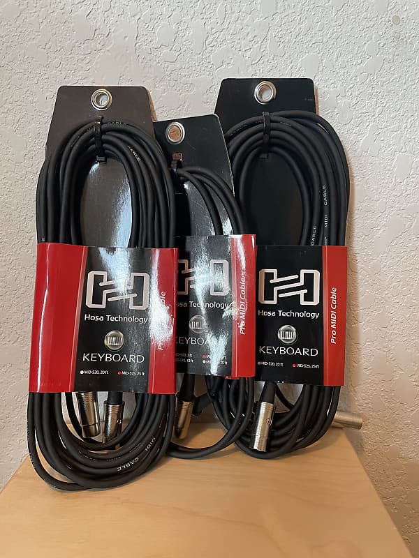 Hosa Pro Midi Cable Bundle (2x20' + 1x3') | Reverb