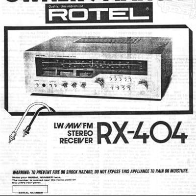 Rotel RX-404 Vintage 1970's Stereo Receiver | Reverb