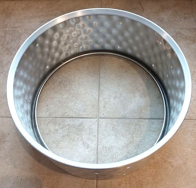 14x6.5" Hammered Aluminum 1.3mm snare drum shell | Reverb