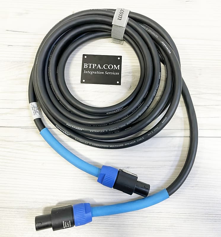 Best-Tronics Pro Audio 13AWG Stereo SpeakON Cable - 15ft long | Reverb