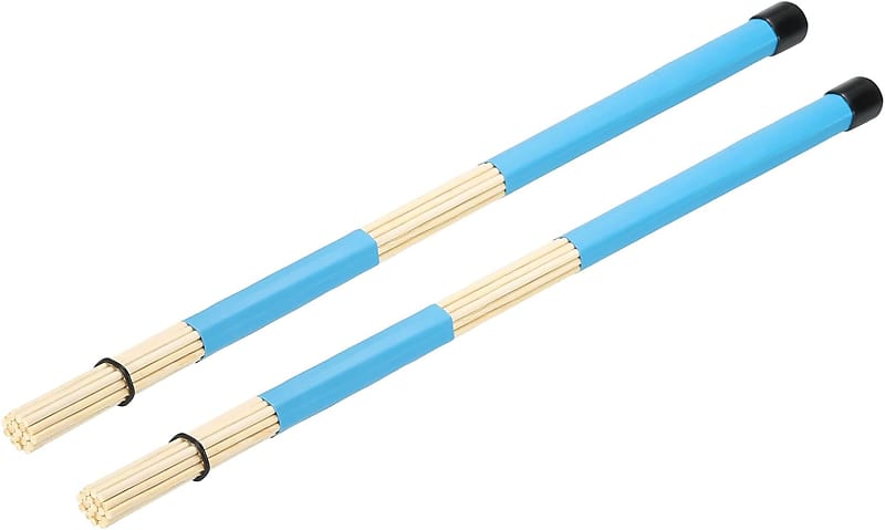 Bamboo Drum Stick Rods Brushes Hot Rods Drumsticks Brush Blue | Reverb
