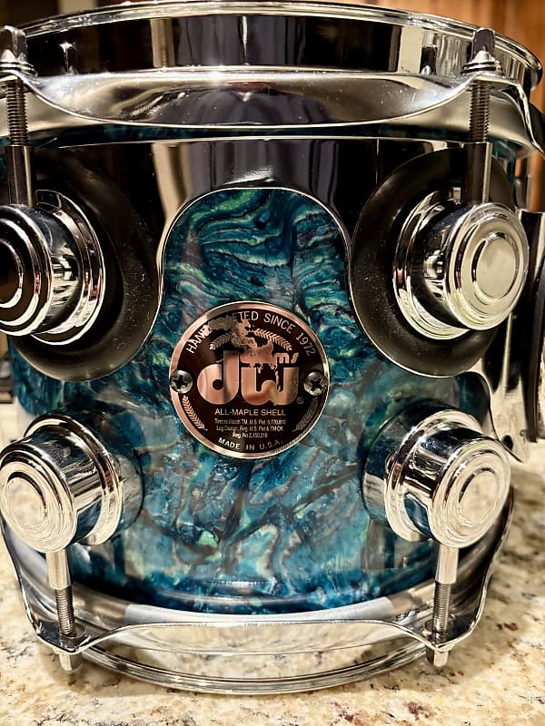 DW Pre Collectors 8” Tom 2001 - Electric Turquoise | Reverb