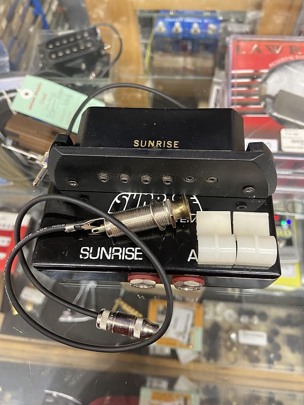 Sunrise Acoustic Pickup System Pickup w/ Preamp Buffer Box | Reverb