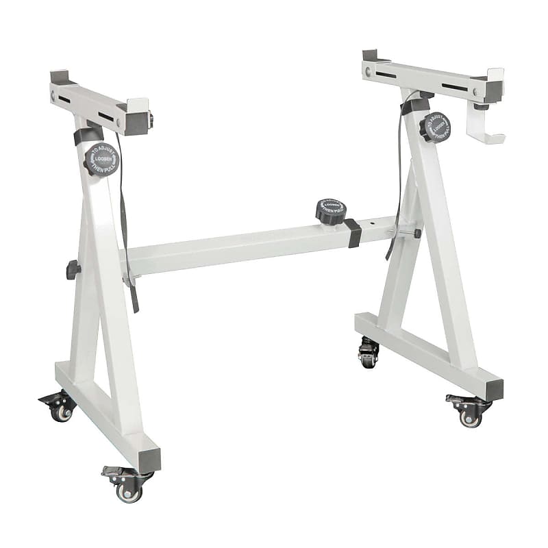 5 Core Keyboard Stand w Wheels Heavy Duty White Height Width | Reverb