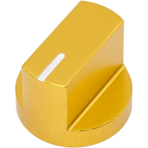 Yellow Knob - Aluminum, Set Screw, Pinched with Line, 0.75” | Reverb