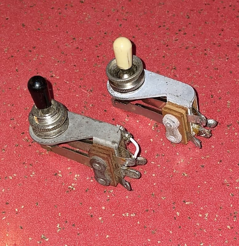 2 Vintage Switchcraft Angle 3 Way Toggle Switches Gibson | Reverb
