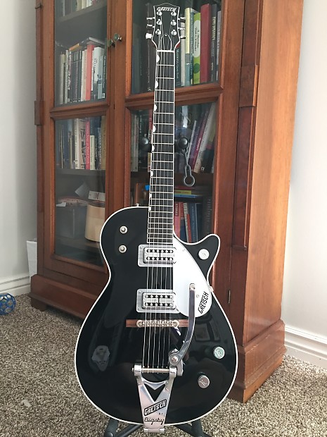 Mint Gretsch Power Jet G6128T-TVP Black with Ebony Fretboard | Reverb