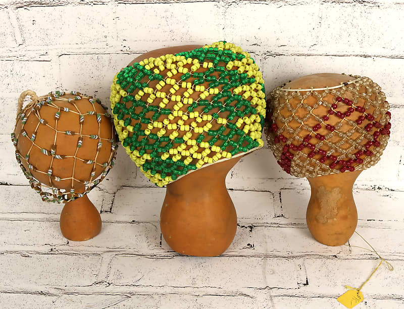 Shekere Gourd Shakers *SET OF THREE* | Reverb