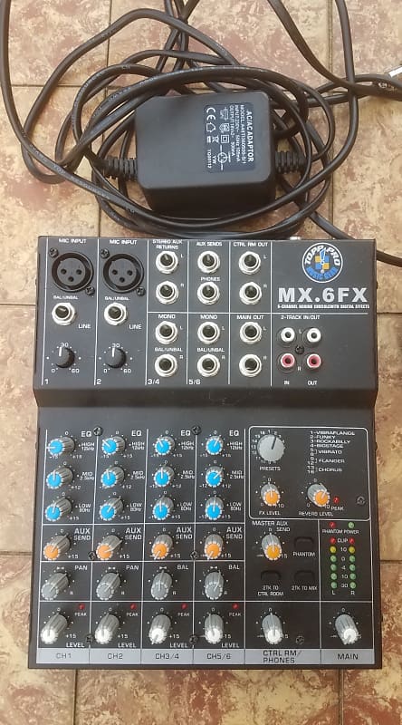 Top Pro MX.6FX Audio Mixer | Reverb