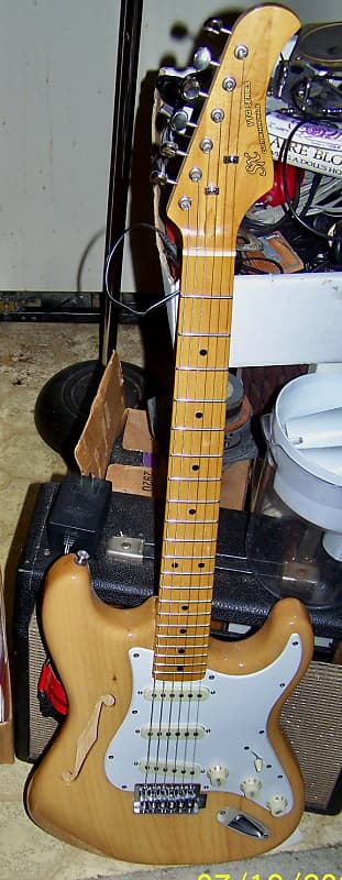 SX Thinline Stratocaster 2020 - Natural | Reverb