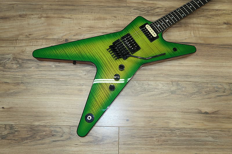 Dean USA ML FLOYD FLAME TOP SLIME 2024 - slime | Reverb