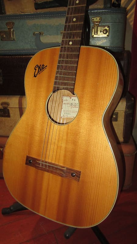 1966 EKO Model P12 Small bodied acoustic Natural | Reverb