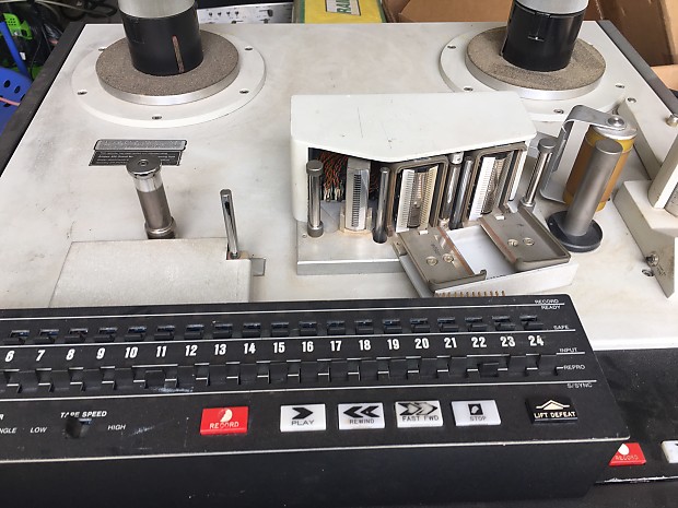 Ampex MM 1200 24 Track Tape Machine early 80s Black And white | Reverb