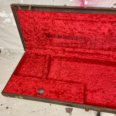 1960's Mosrite Ventures Model Bass Guitar Case Brown | Reverb