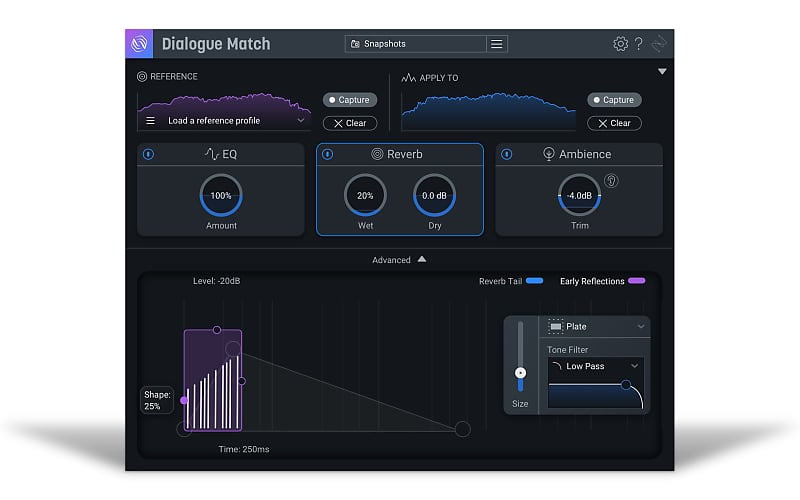IZOTOPE Dialogue Match: da qualsiasi riverbero surround ( | Reverb