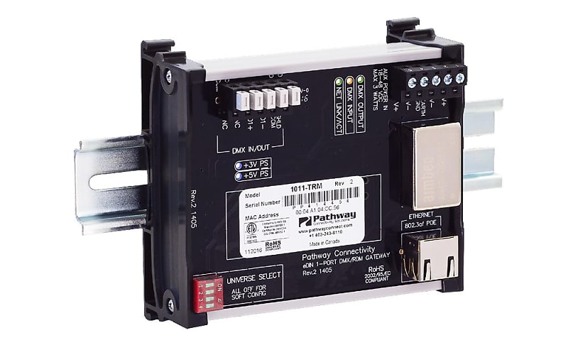 Pathway Connectivity P6821 Pathport 1-Port DIN Mount Gateway | Reverb