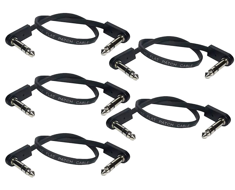 EBS PCF-DLS28, Flat Patch Cable TRS (Stereo) 58 cm x 5 | Reverb