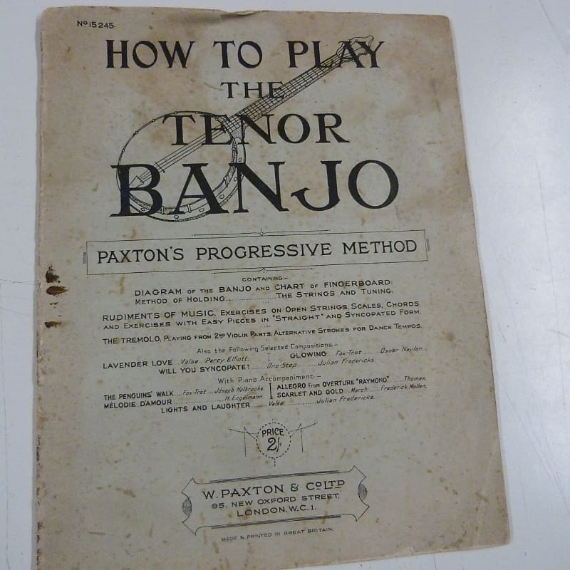"How to play the Tenor Banjo " Paxton's Progressive Method , | Reverb