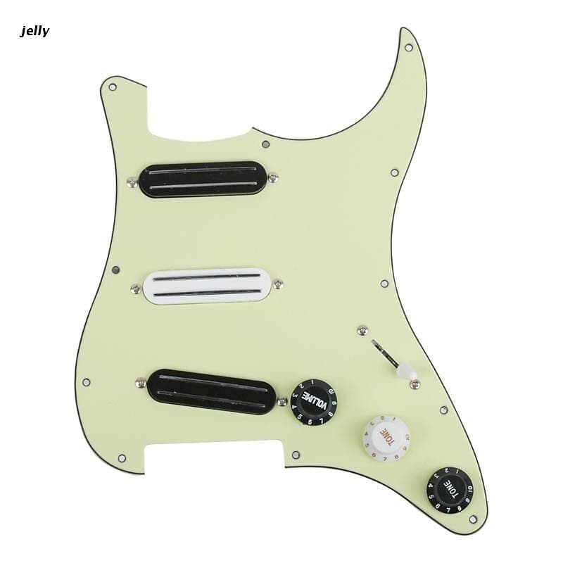 Mint Green Strat Style Guitar Loaded Prewired Pickguard, Dual | Reverb