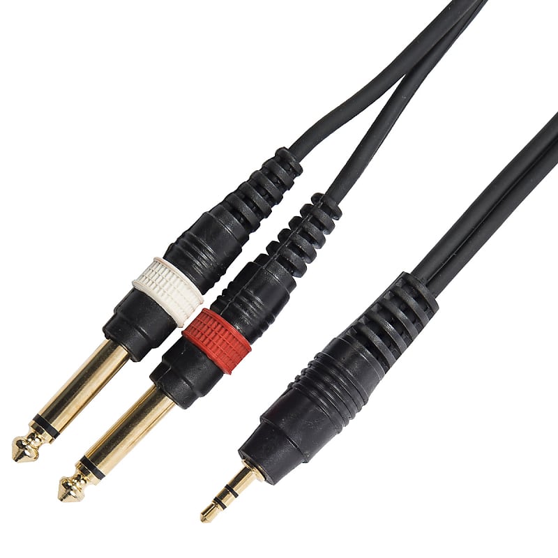Kinsman Standard Soundcard Cable ~ 3.5mm Stereo/2 x 6.35mm | Reverb