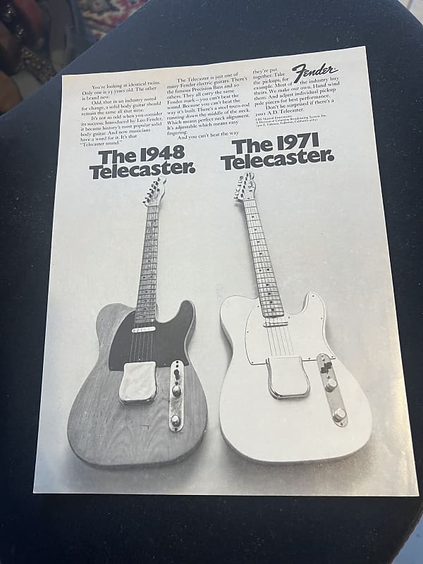 1971 Fender Telecaster original ad from early 1970s | Reverb