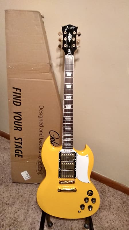 Firefly 2021 FFLG Elite TV yellow SG style electric guitar | Reverb