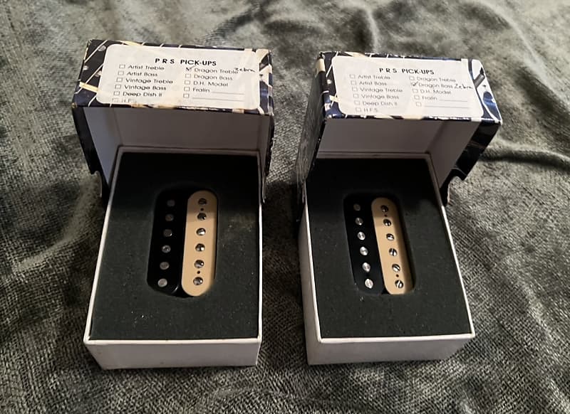 PRS Dragon I Zebra Pickup Set ‘95 (Black/Creme) | Reverb