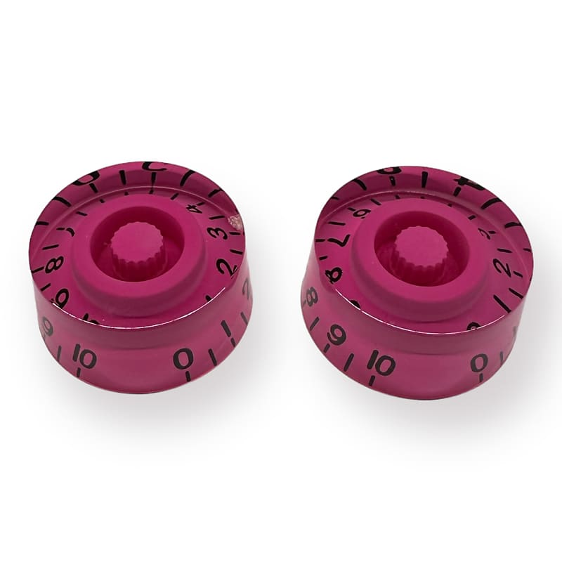 AxLabs Speed Knobs (Set of 2), Purple, Black Font | Reverb