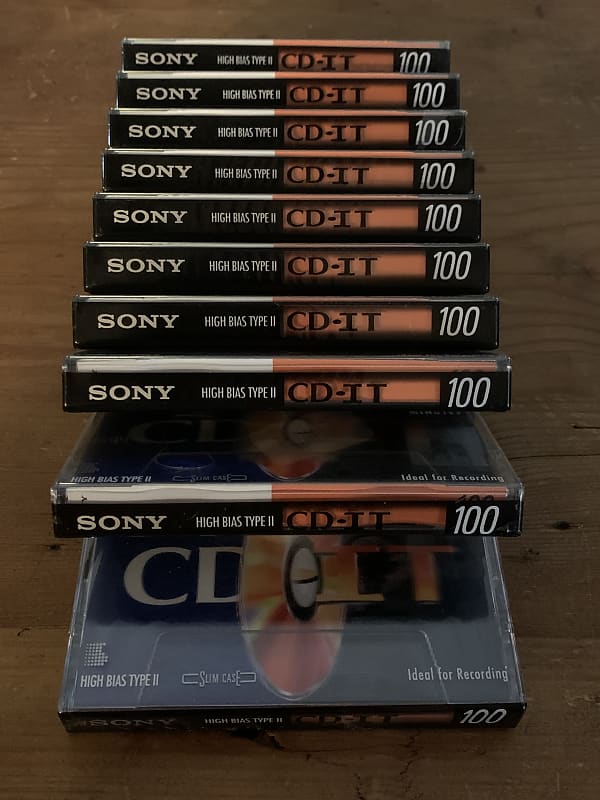 Sony (10) SEALED CD-IT 100-min High Bias Type II Cassette | Reverb