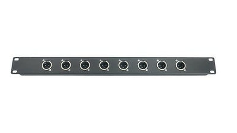 1 Space Rack Case Panel Mount w/ 8 3 pin Male XLR Connectors | Reverb