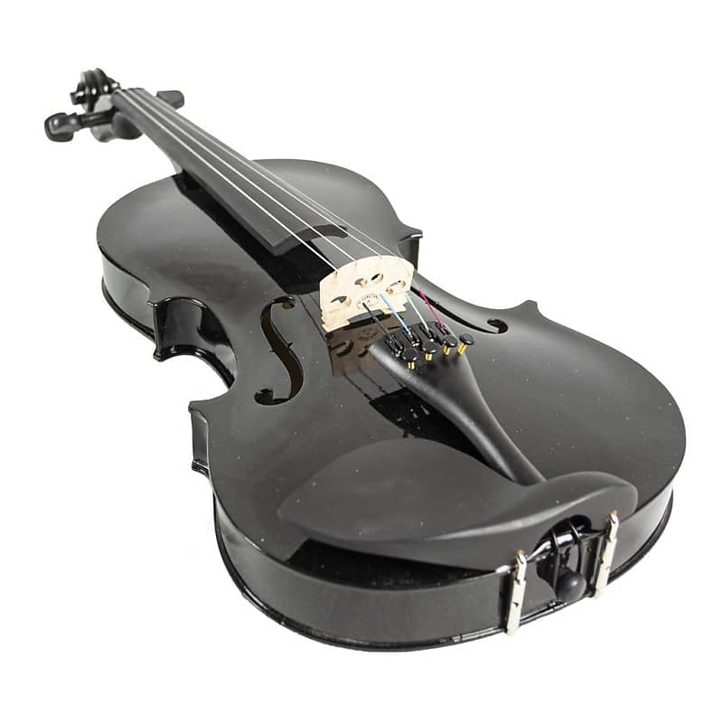 ART-100BLK Full Size Black Violin With Case | Reverb