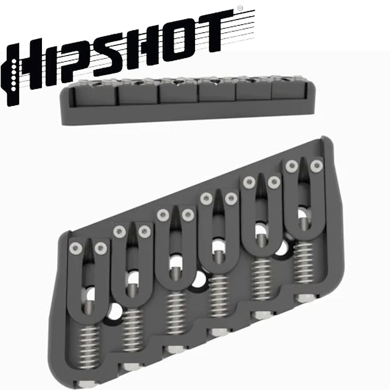 USA Hipshot 6 String Multi-Scale Fixed Guitar Bridge 21° | Reverb