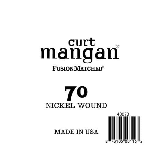 Curt Mangan 70 Nickel Wound Bass Single Bass Guitar String | Reverb