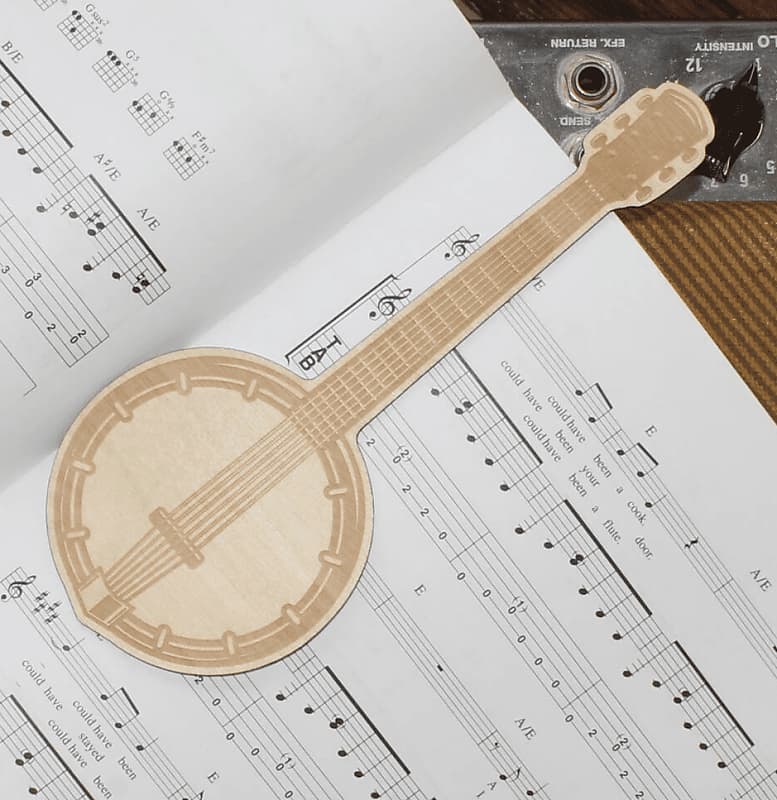 Timber Tones Banjo Birch Plywood Bookmark | Reverb