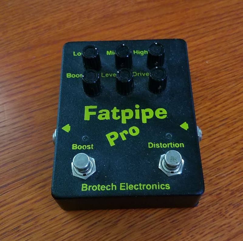 Brotech Electronics Fatpipe Pro Distortion Boost Pedal | Reverb