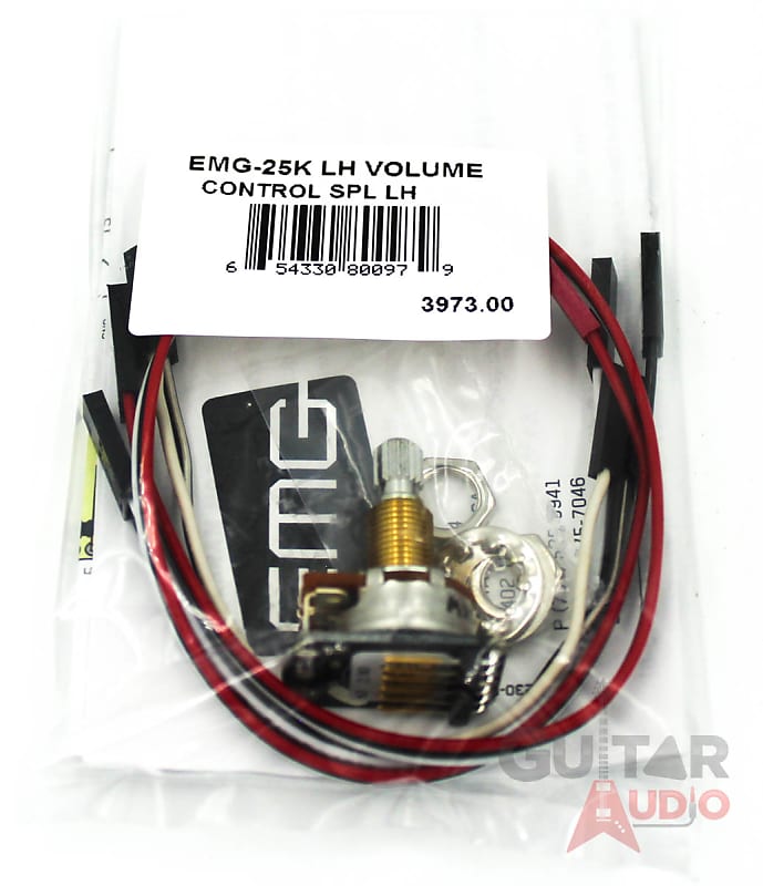 EMG 25k Solderless B122 Volume Left-Handed Control Pot Split | Reverb