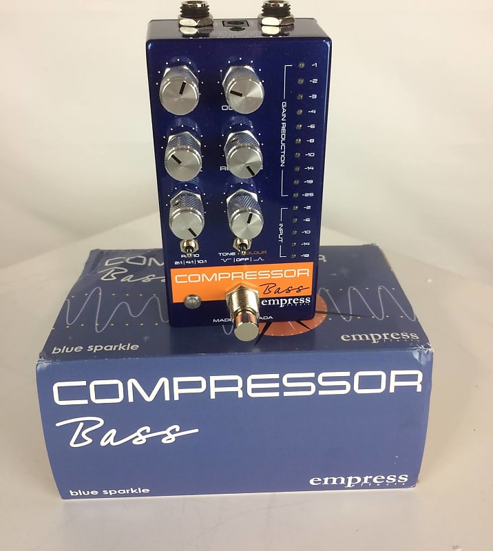 Empress Bass Compressor Bass Effects Pedal, Blue Sparkle | Reverb
