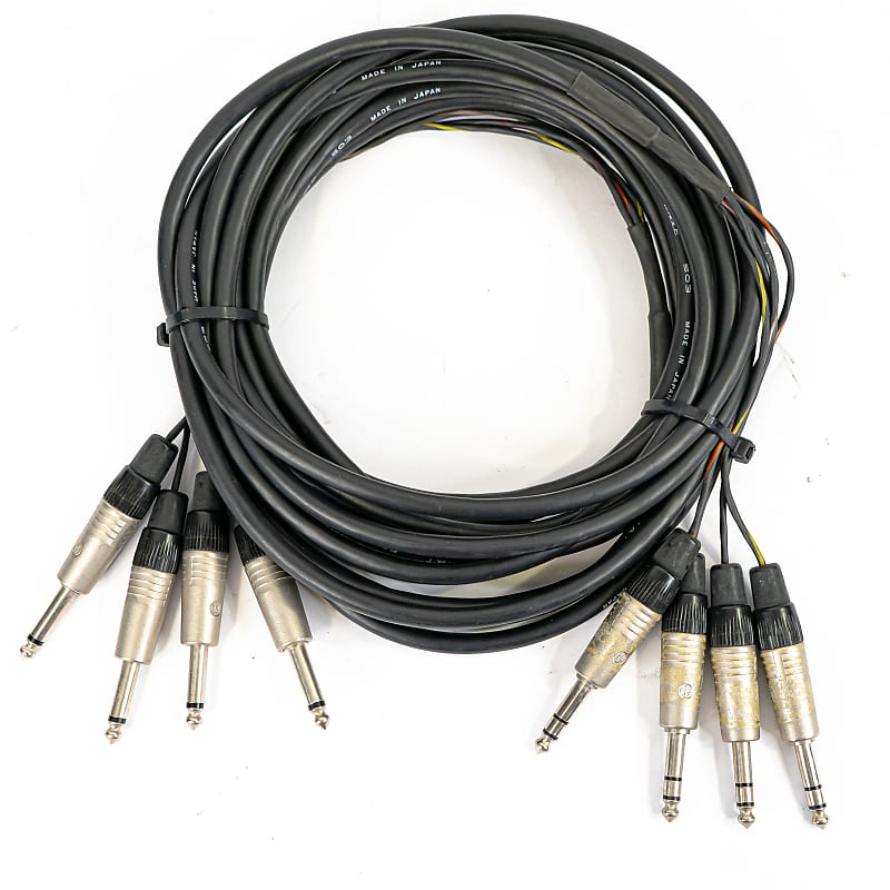 Canare 4 Channel TS Male to TRS Male Conversion Snake Cable | Reverb