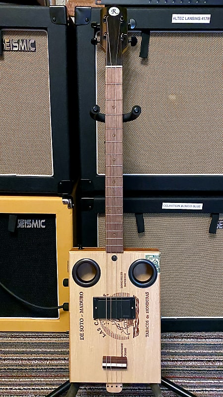 Rose Instruments 4-String Cigar Box Guitar w/EMG 60 Humbucker | Reverb