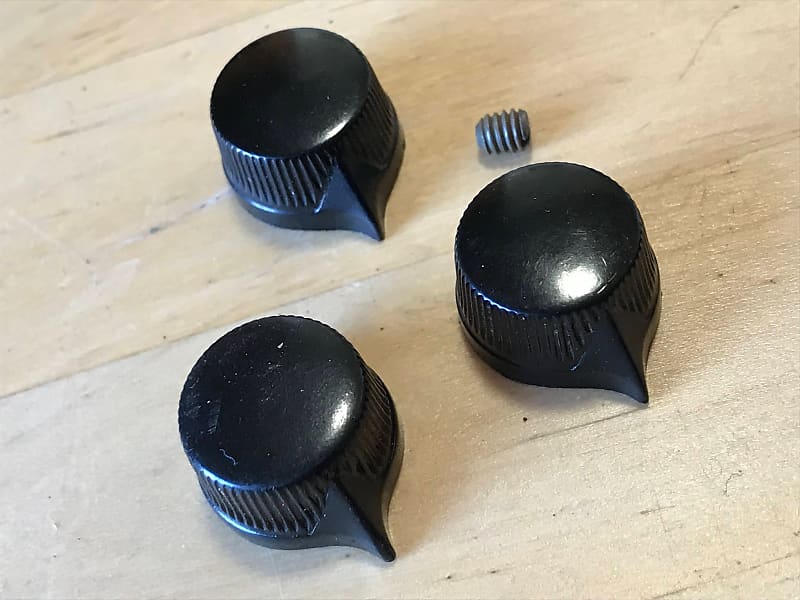 3 Daka-Ware Mini Chicken-head Knobs 1960's - Black | Reverb