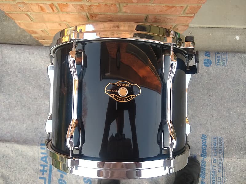 Tama Superstar 12"x 9" Gloss Black Rack Tom w/ Mount & | Reverb