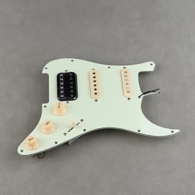 HSS Mint Green Guitar Strat Style Loaded Prewired Pickguard | Reverb