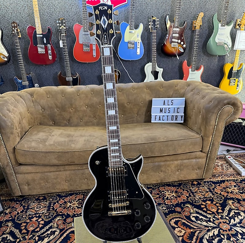 FGN Fujigen Guitars LP CUSTOM BK FGN NLC10RMP/BK - Black | Reverb