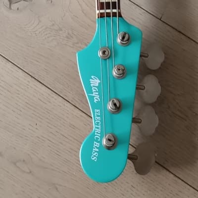 MAYA Jazz Bass Maxon PAF humbuckers 1970s Surfgreen Pink | Reverb