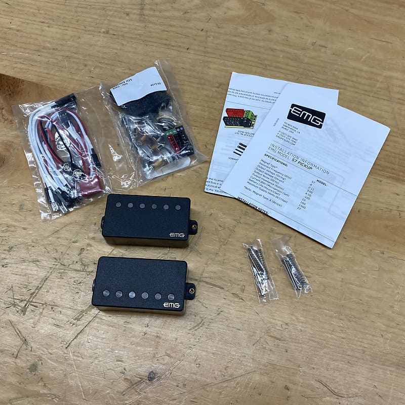 EMG 57/66 Active Pickup SET w/ Wiring and Instructions - Made | Reverb