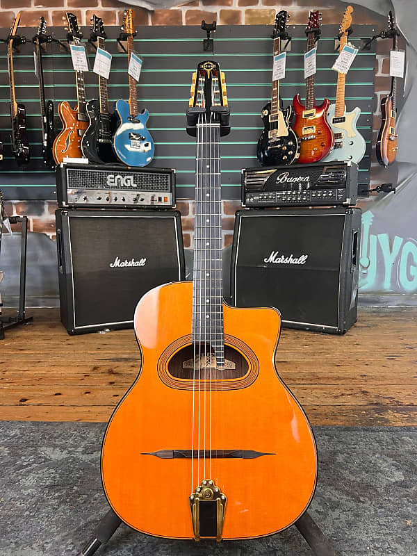 Gitane D-500 Gloss Natural Gypsy Jazz Acoustic Guitar | Reverb