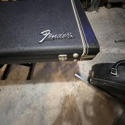 Vintage Fender Electric Guitar Case Black Oxblood Musicmaster | Reverb